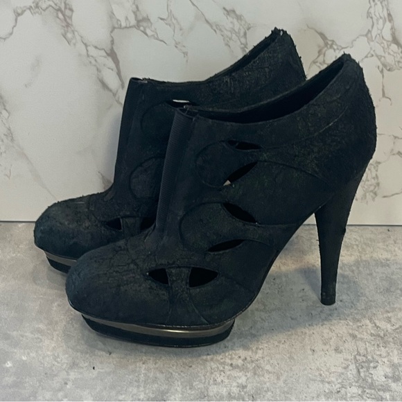 Velvet Angels | Shoes | Velvet Angels Stiletto Platform Black Textured ...